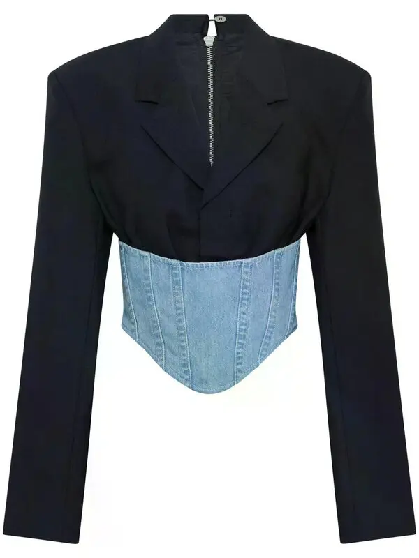 DION LEE Cropped Corset-style Blazer