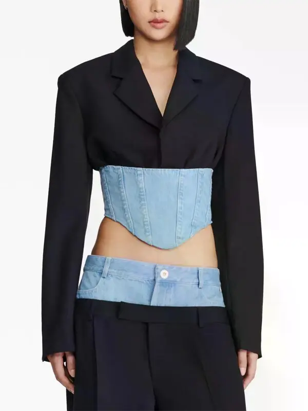DION LEE Cropped Corset-style Blazer