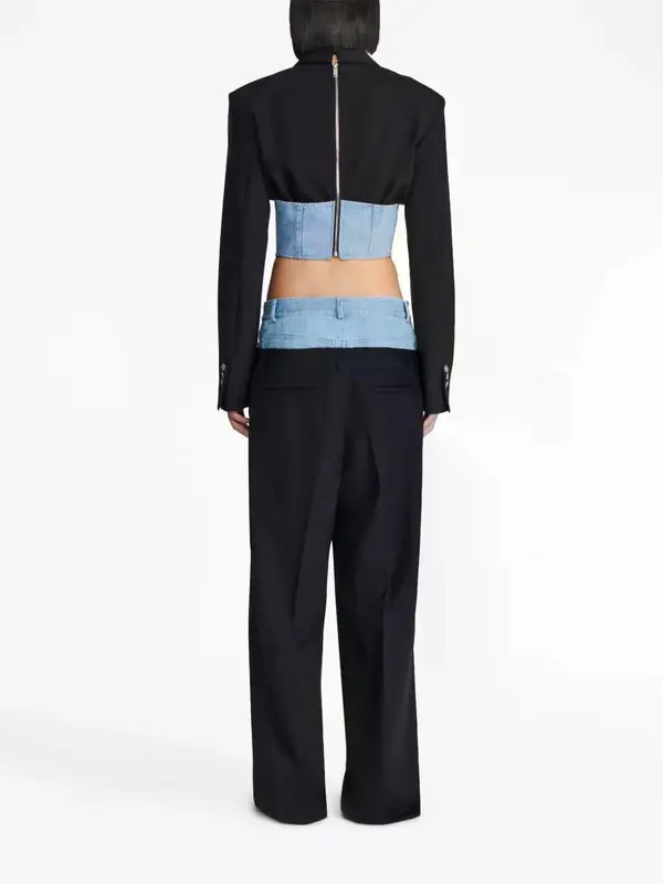 DION LEE Cropped Corset-style Blazer