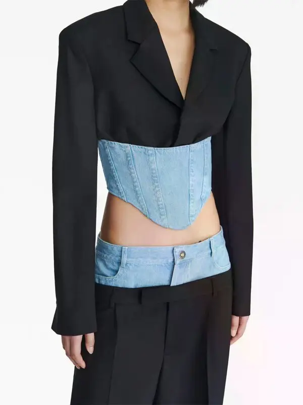 DION LEE Cropped Corset-style Blazer