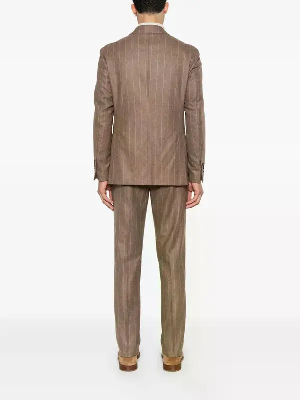 LARDINI Pinstripe Suit - Brown