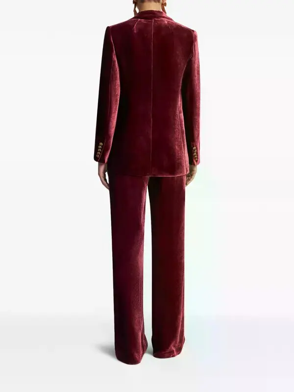 Etro Single-breasted Velvet Blazer - Red