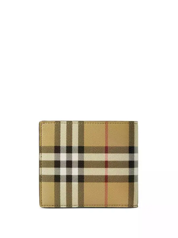 Burberry Vintage Check Bifold Leather Wallet