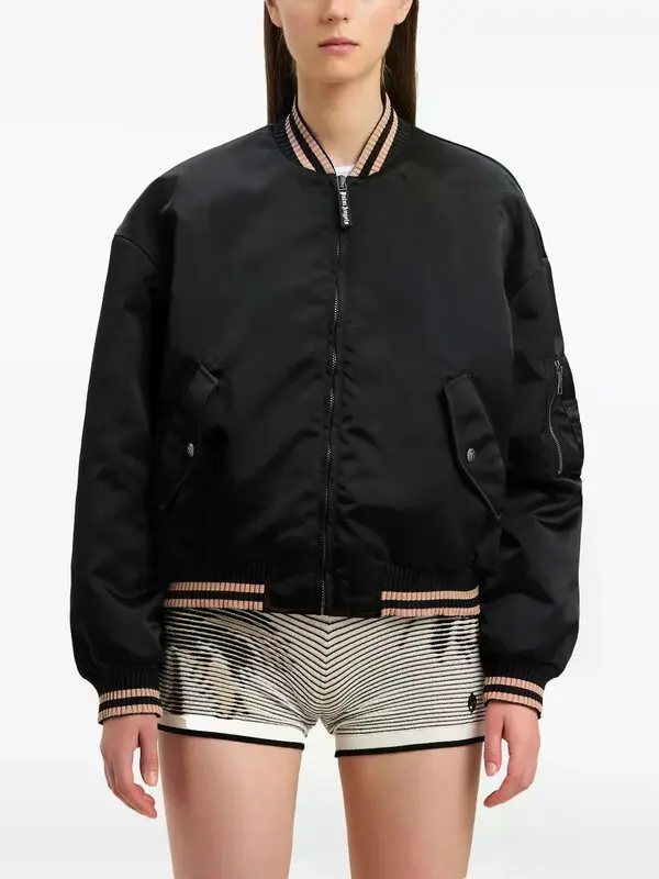 Palm Angels Curved Logo Bomber Jacket