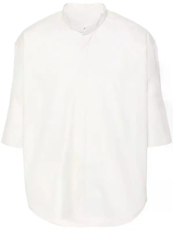 AMI Paris Band Collar Cotton Shirt