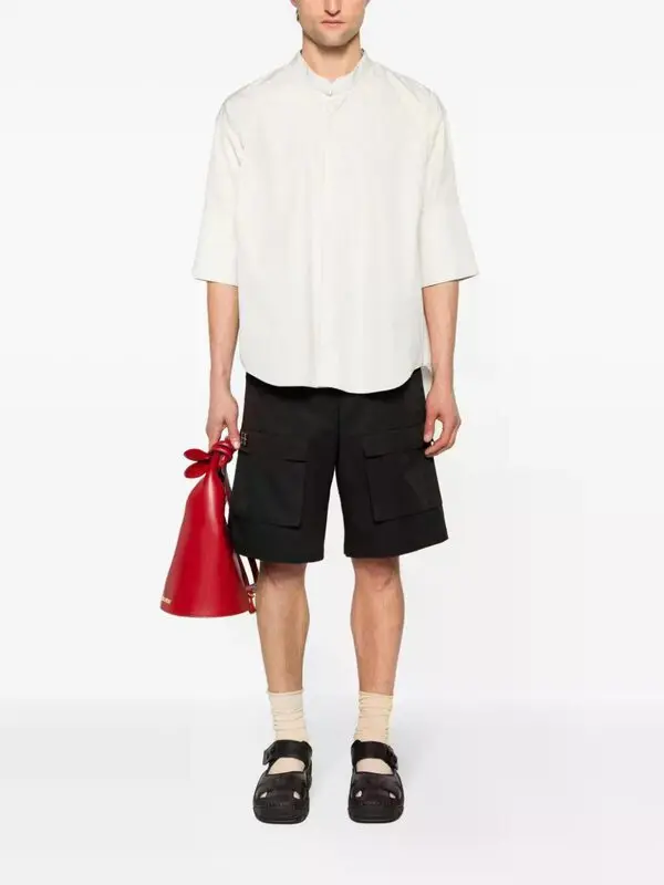 AMI Paris Band Collar Cotton Shirt