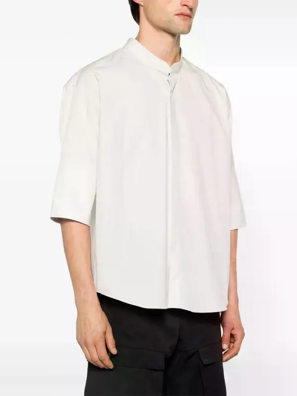 AMI Paris Band Collar Cotton Shirt
