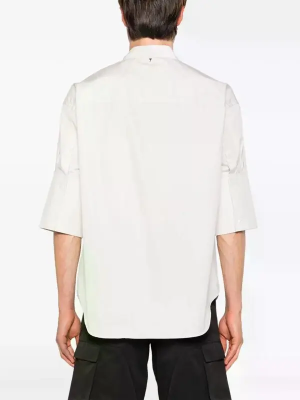 AMI Paris Band Collar Cotton Shirt