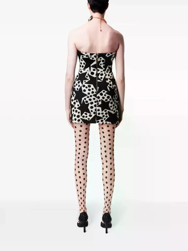 AREA Star-print Jacquard Minidress
