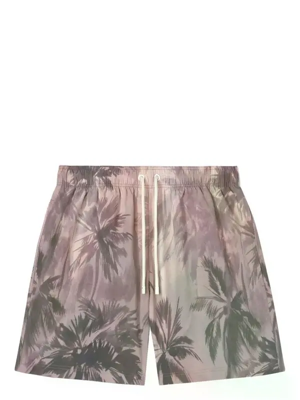 Palm Angels Sunset Palms Swim Shorts - Neutrals