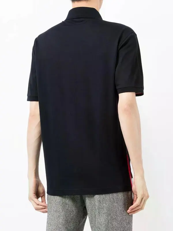 Thom Browne Rwb Stripe Polo Shirt - Blue