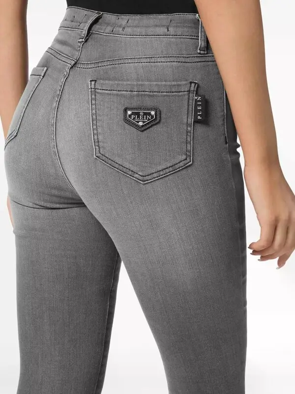 Philipp Plein High-waisted Skinny Jeans - Grey