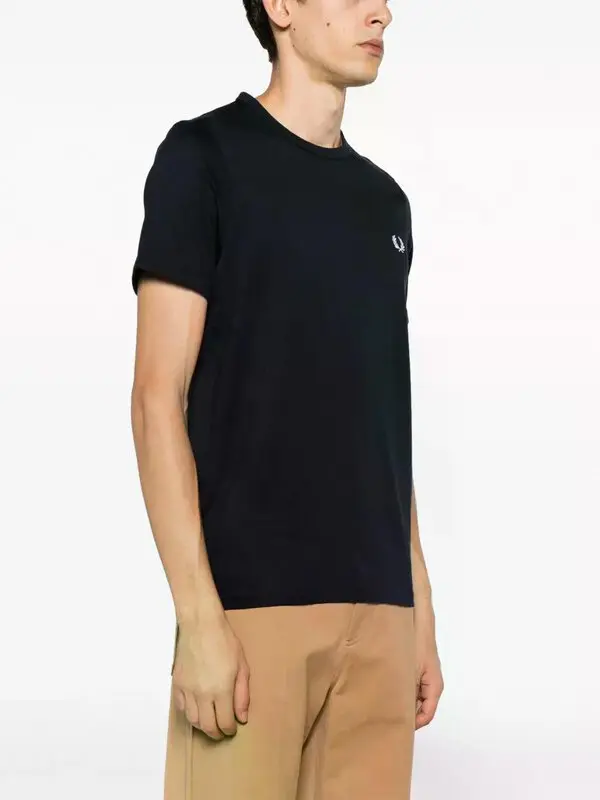 Fred Perry Logo-embroidered Cotton T-shirt