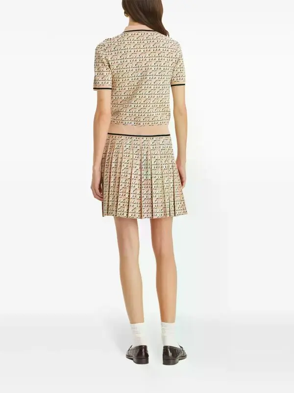 Tory Burch T Monogram Pleated Skirt