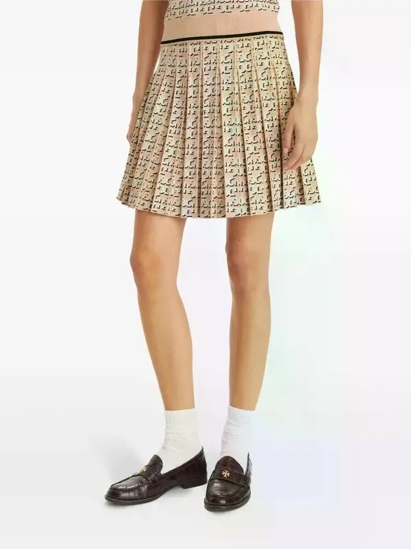 Tory Burch T Monogram Pleated Skirt