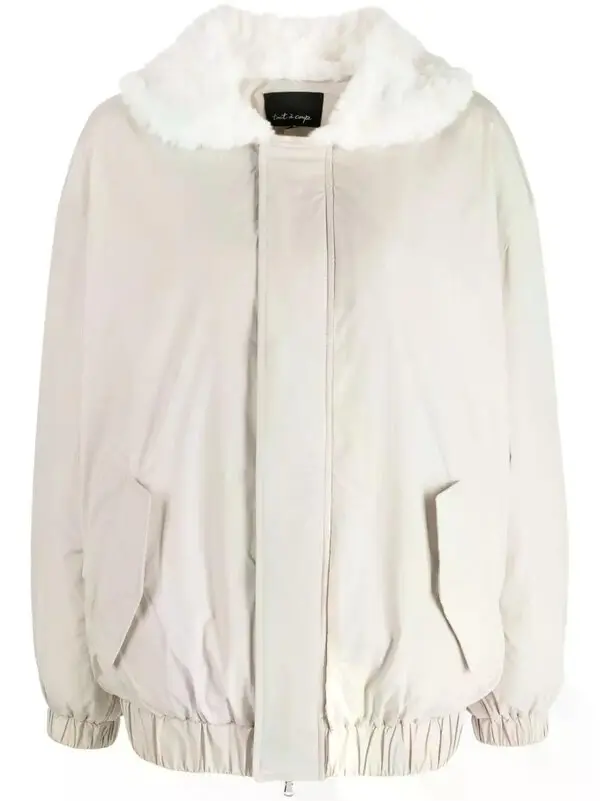 TOUT A COUP Faux Shearling-trim Jacket - Neutrals