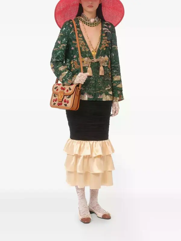 Valentino Garavani 9to5 Cherryfic Motif Shoulder Bag