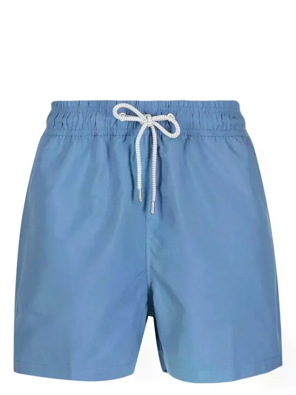 Love Brand & Co. Logo-patch Drawstring Swim Shorts - Blue