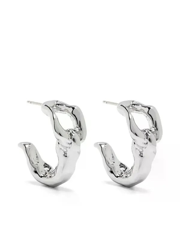 VANN JEWELRY C Hoop Earrings - Silver