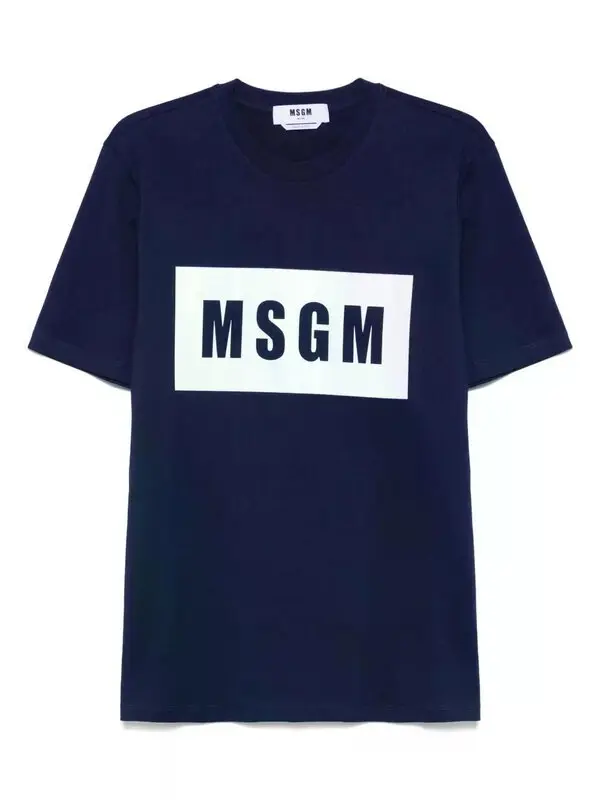 MSGM Logo-print T-shirt - Blue