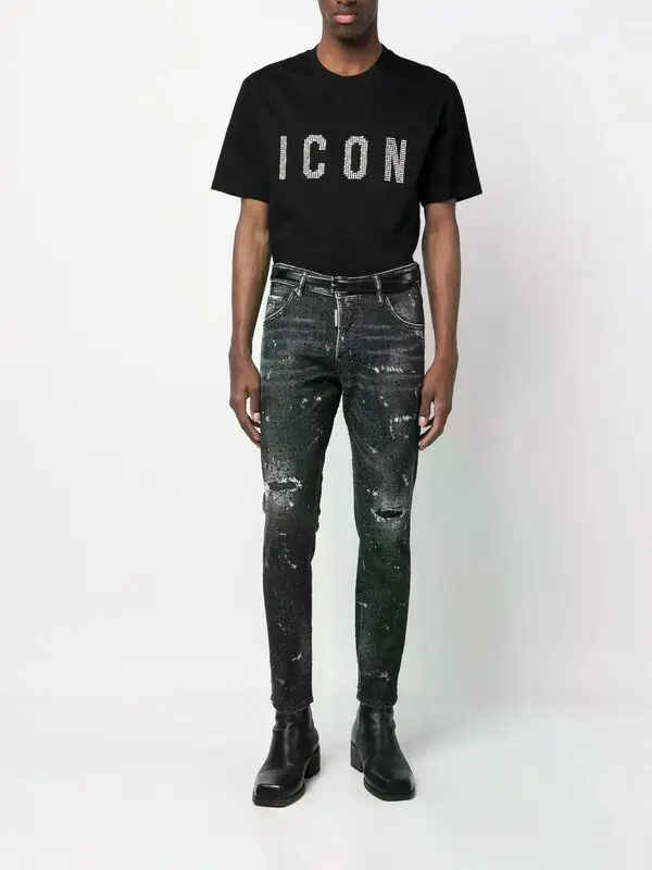 Dsquared2 Skater Embellished Skinny Jeans