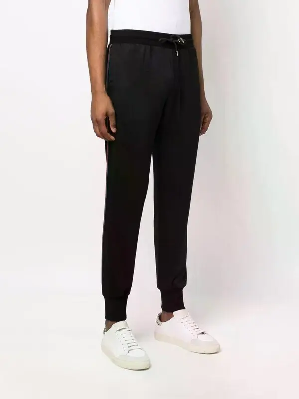 Paul Smith Side-stripe Tapered Track Pants - Black