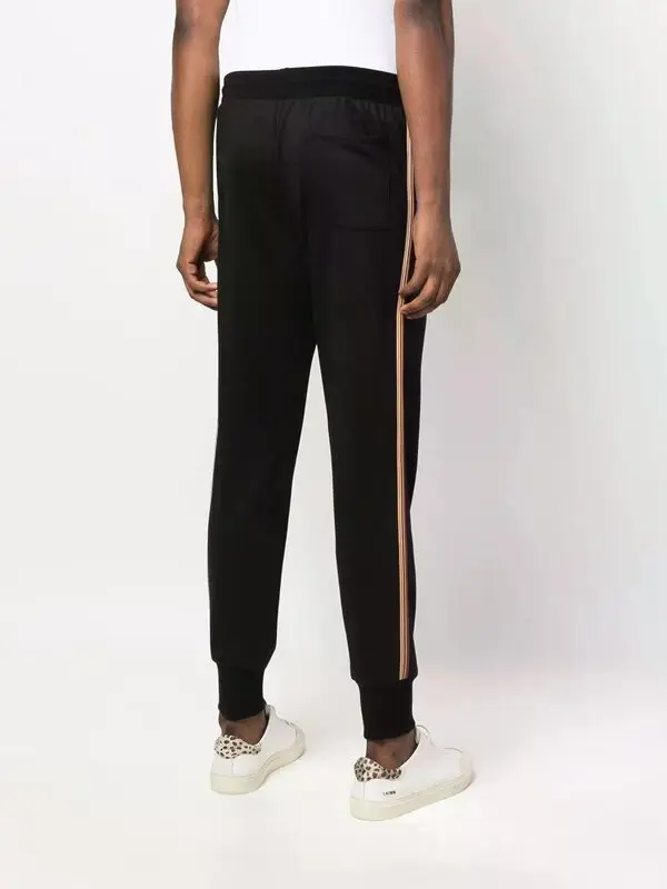 Paul Smith Side-stripe Tapered Track Pants - Black