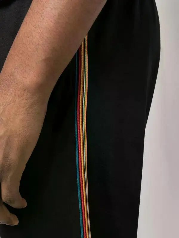 Paul Smith Side-stripe Tapered Track Pants - Black