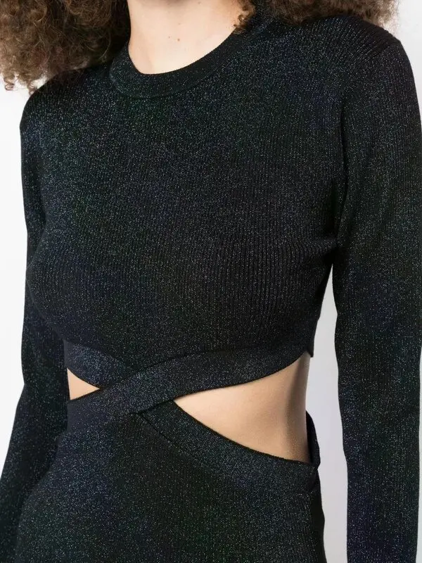 3.1 Phillip Lim Lurex Cut-out Knitted Top