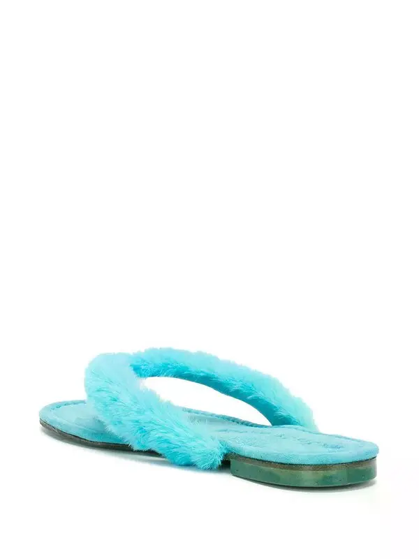 MADISON MAISON Ivanka Artificial Fur Thong Sandals