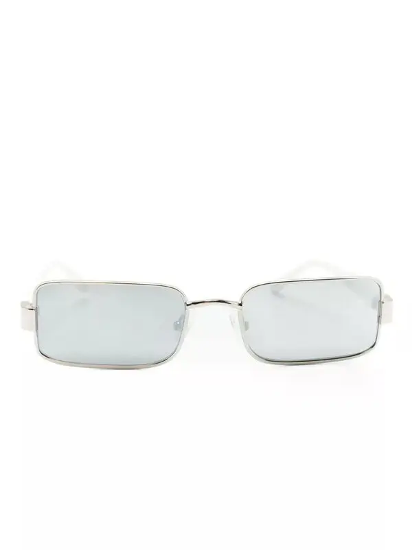 Linda Farrow Rectangle-frame Metallic Sunglasses - Silver