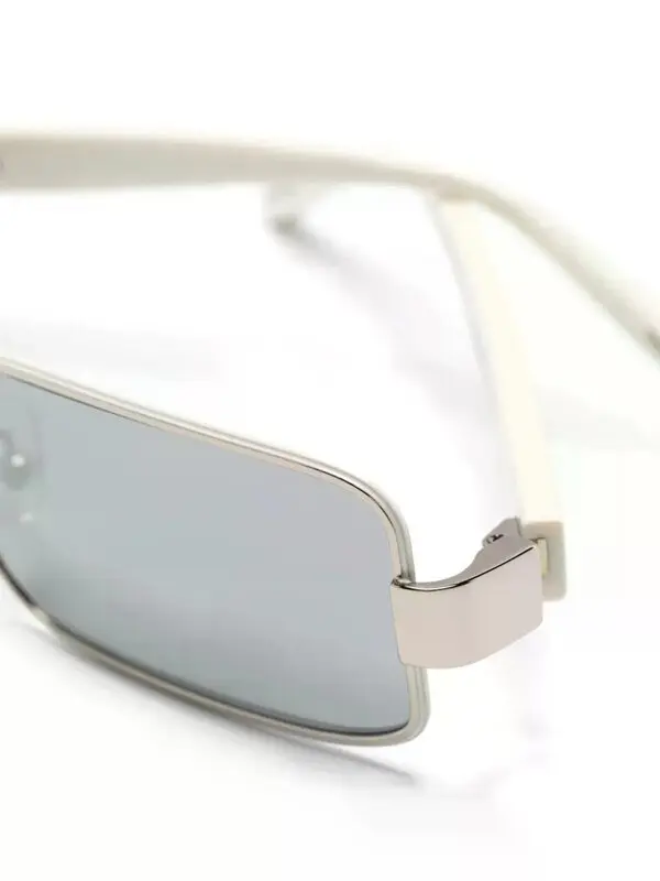 Linda Farrow Rectangle-frame Metallic Sunglasses