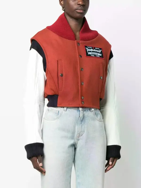 Dsquared2 Logo-patch Panelled Bomber Jacket