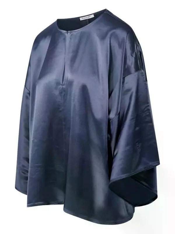 BY MALENE BIRGER Cicie Satin-effect Oversized Top - Blue