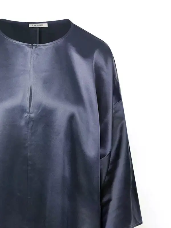 BY MALENE BIRGER Cicie Satin-effect Oversized Top - Blue