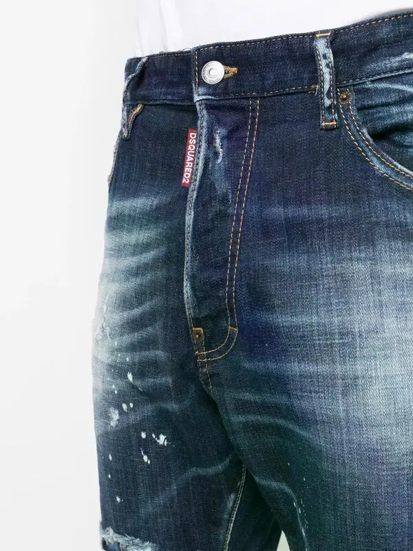 Dsquared2 Paint-splatter Ripped Skinny Jeans