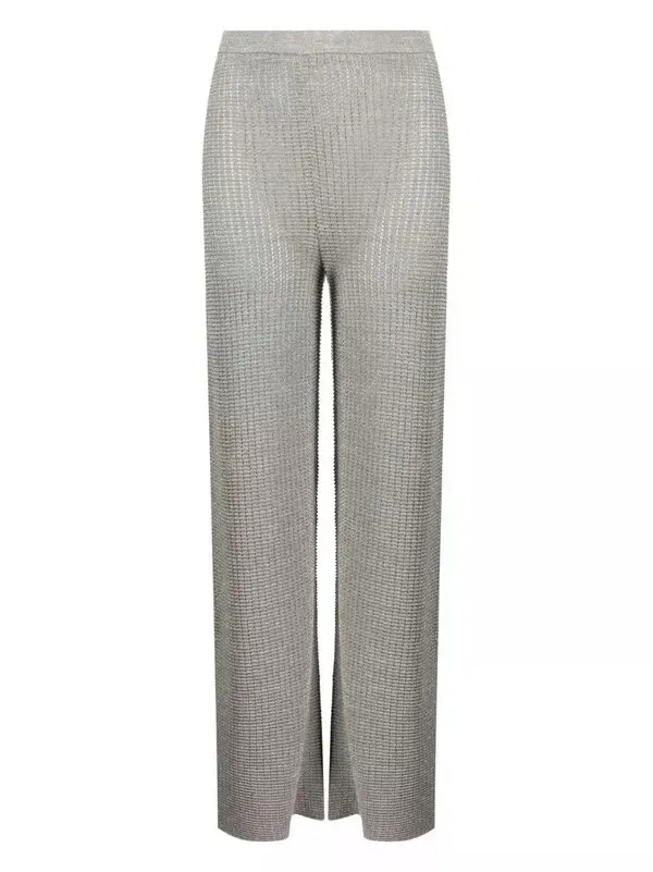 Solid & Striped High-waisted Pointelle-knit Pants