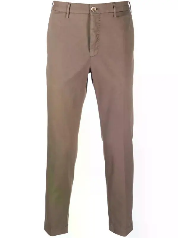 Incotex Low-rise Straight-leg Trousers - Brown