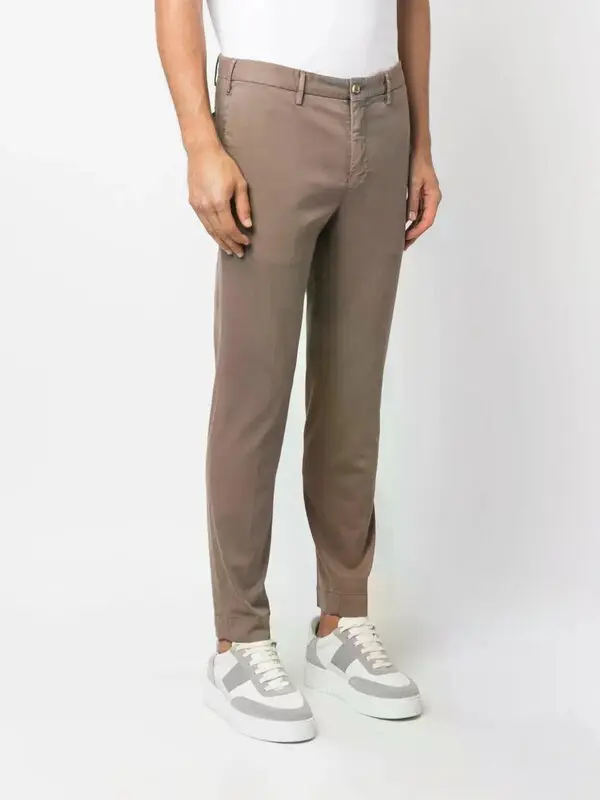 Incotex Low-rise Straight-leg Trousers - Brown
