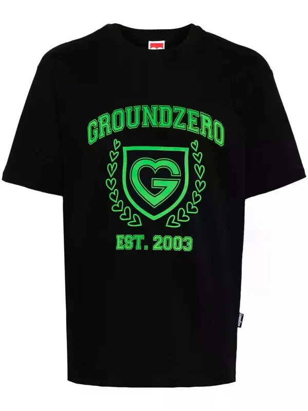 GROUND ZERO Logo-print Cotton T-shirt