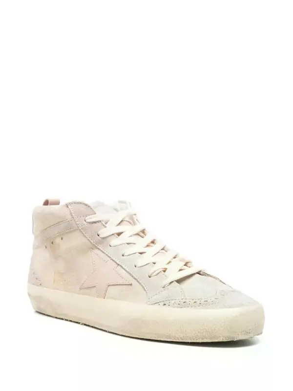 GOLDEN GOOSE Mid Star Suede Sneakers - Neutrals