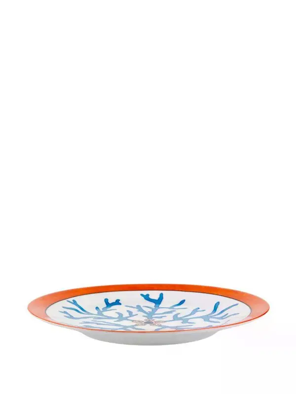 PINTO PARIS Lagon Coral-print Dessert Plate