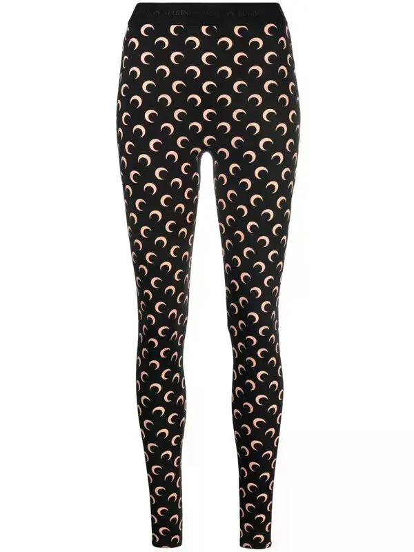 MARINE SERRE Moon Printed Leggings
