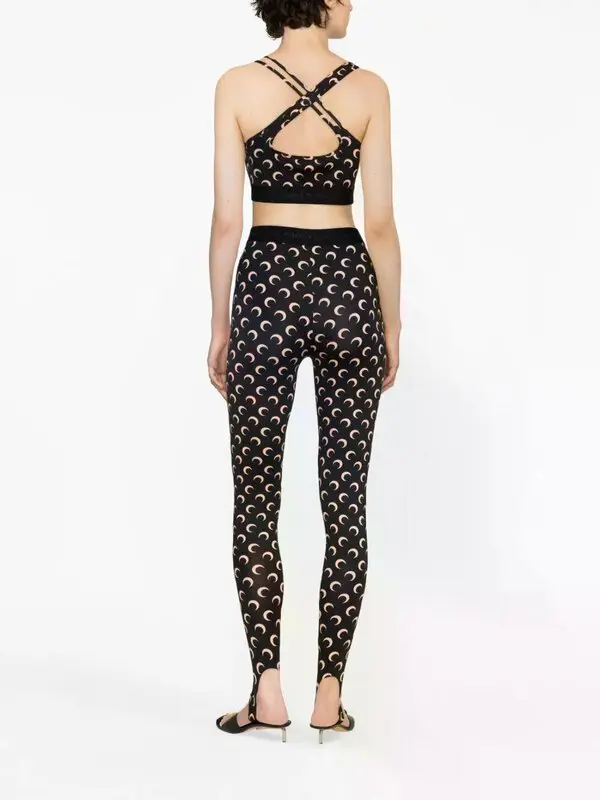 MARINE SERRE Moon Printed Leggings