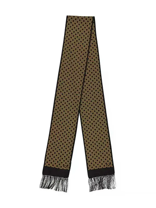 Valentino Garavani Fringe-detail Scarf - Blue