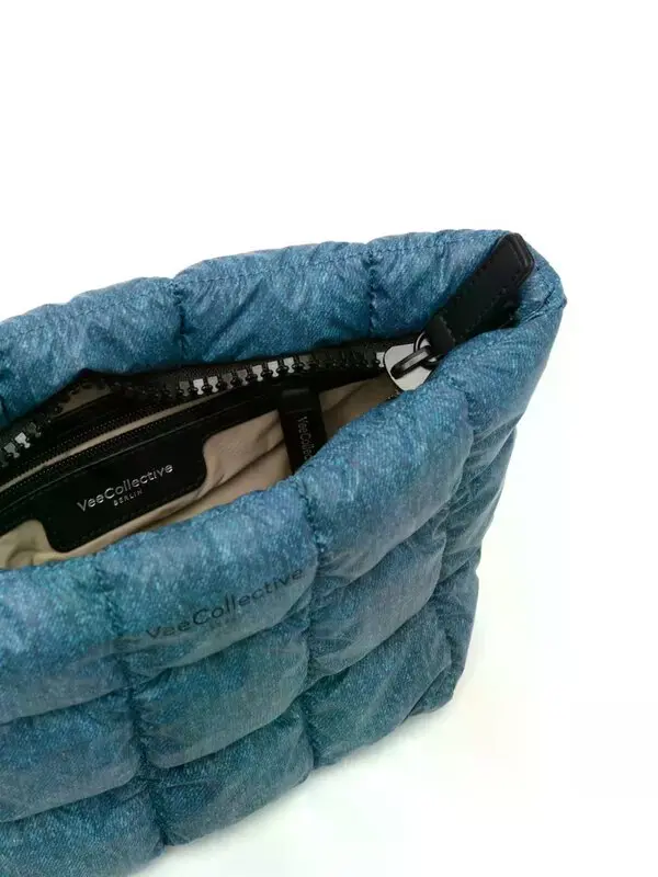 VEECOLLECTIVE Quilted Recycled Nylon Porter Clutch