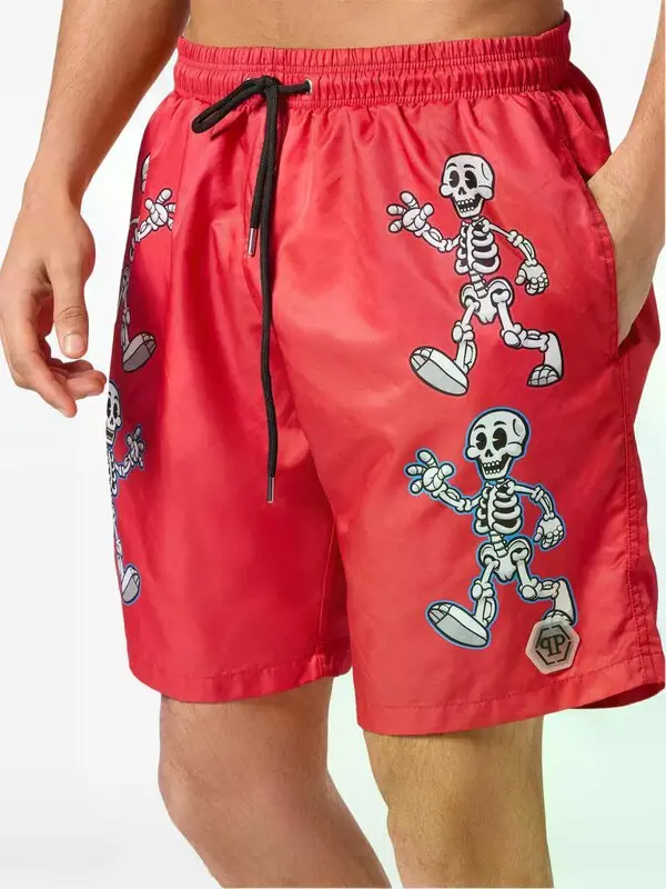Philipp Plein Skeleton-print Swim Shorts