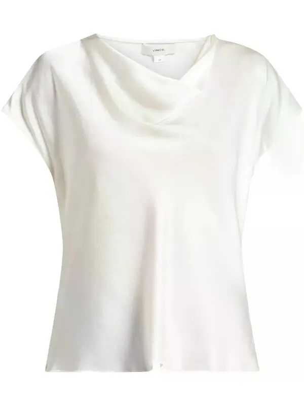 Vince Cowl-neck Silk Blouse - Neutrals