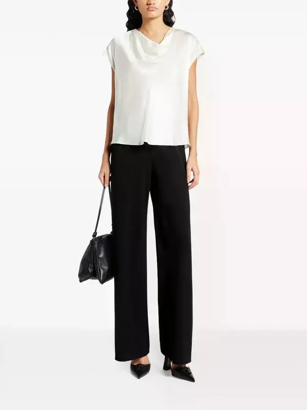 Vince Cowl-neck Silk Blouse - Neutrals