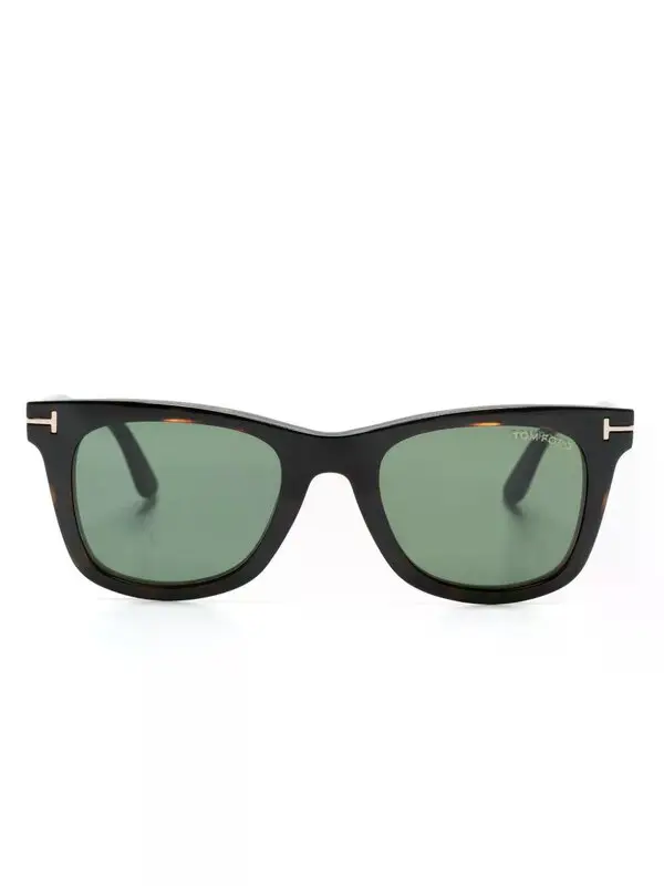 TOM FORD Tortoiseshell-effect Magnetic-clip Full Rim Rectangle Eyeglasses - Brown